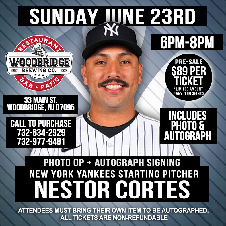 Joe Klecko, Nestor Cortes to Appear at Woodbridge Brewing Co. in May ...