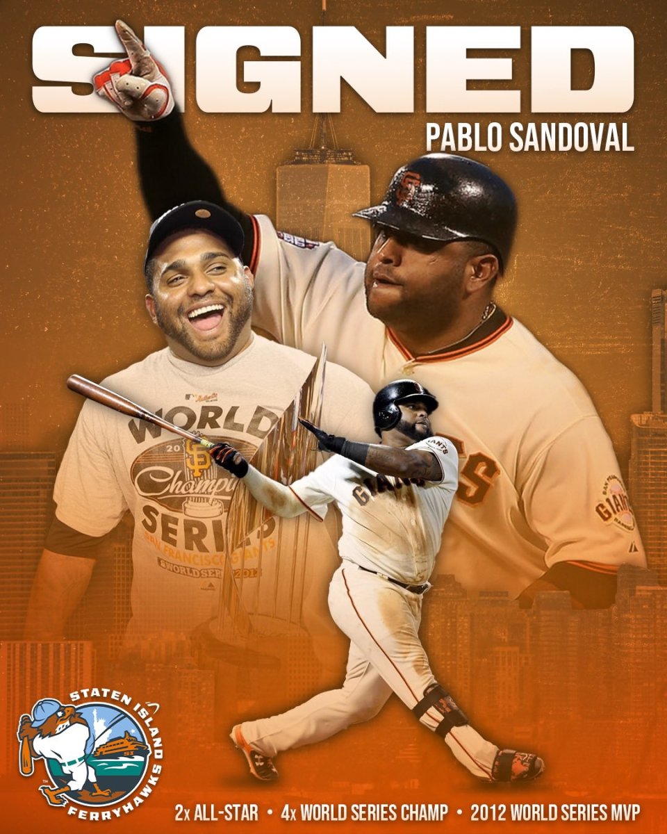 SI FerryHawks Ink Kung Fu Panda Pablo Sandoval for 2024 Season – NY NJ Sports World/Brooklyn ...
