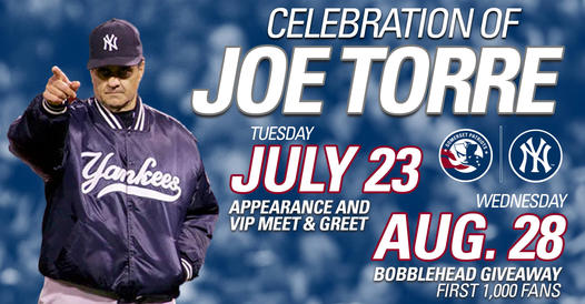 Joe Torre to be Honored at Somerset Patriots Games: Meet & Greet ...