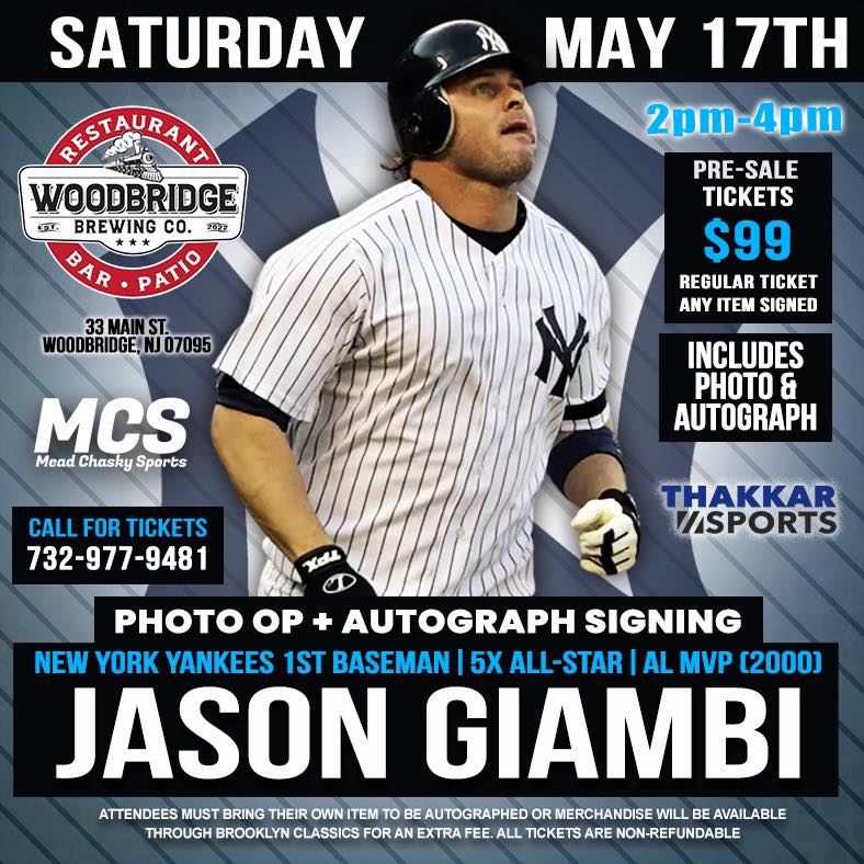 Meet Ex- MLBer Jason Giambi at Autograph Event in Woodbridge, New ...
