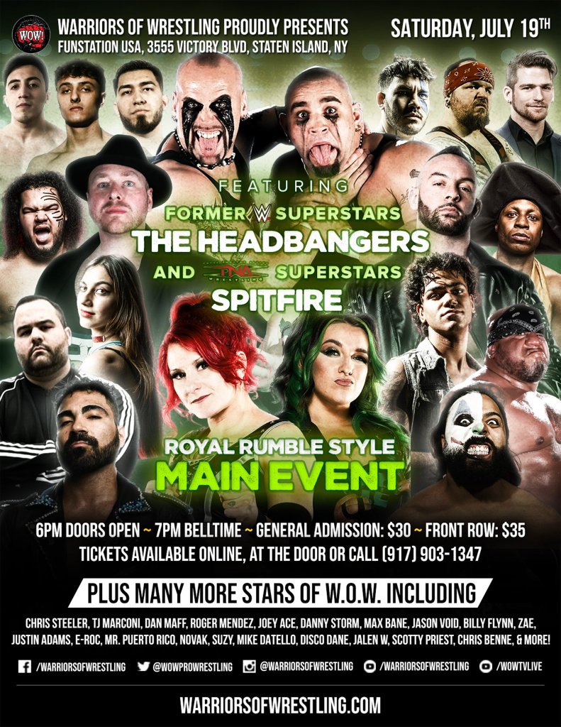 Electric Warriors of Wrestling Weekend in NYC on July 18-19 to Feature TNA, Ex-WWE Tag Teams ...