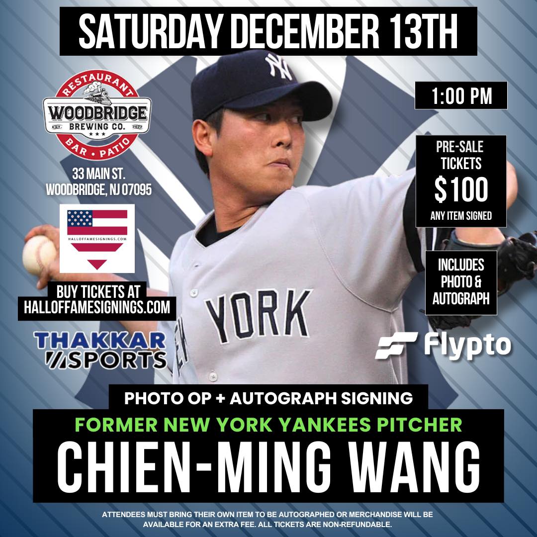 Meet Ex-Yankee Pitcher Chien Ming-Wang: Exclusive Autograph Event in ...