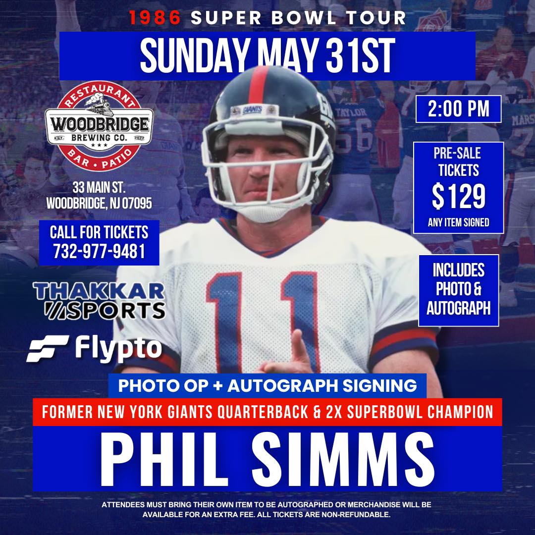 Meet Phil Simms: New York Giants Iconic QB at Woodbridge Brewing – NY ...