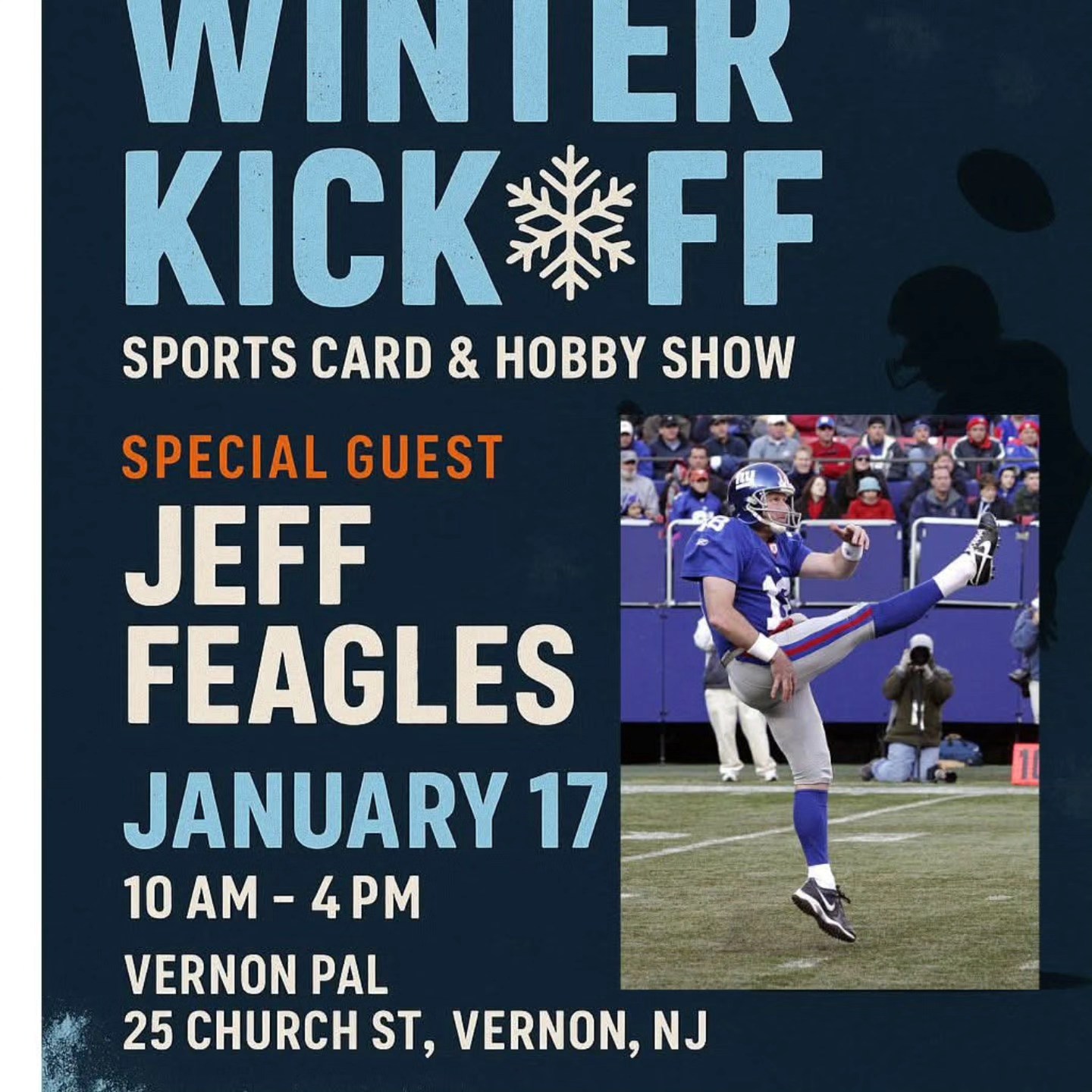 Meet NFL Legend Jeff Feagles in Veron, New Jersey in January – NY NJ ...